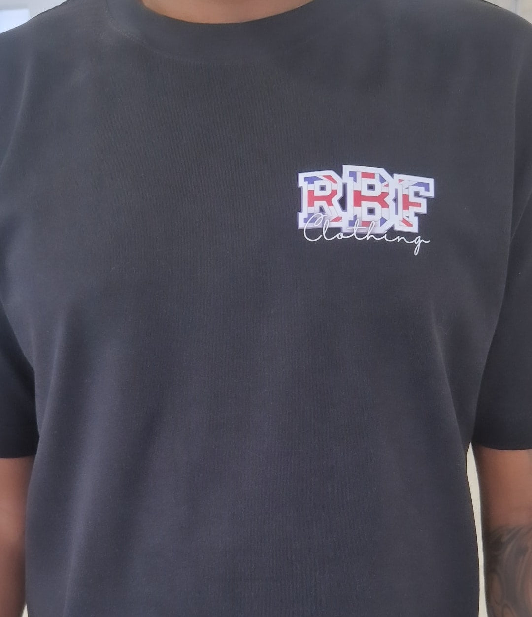 RBF Union Jack logo T-shirt – Rich before famous clothing